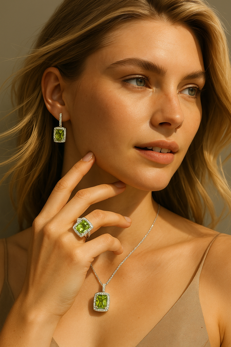 Celebrate August with Vibrant Peridot & Diamond jewelry from Mina D ...